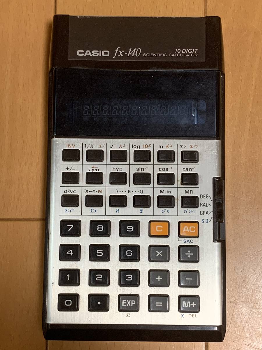 昭和レトロ カシオCASIO 関数電卓 fx-140 品(カシオ)｜売買されたオークション情報、yahooの商品情報をアーカイブ公開 ...