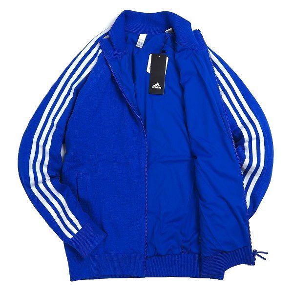 N796 adidas GOLF アディダス ゴルフ 3ストライプス ライニング フルジップ セーター ストレッチ 防風 保温 L ロイヤル ...