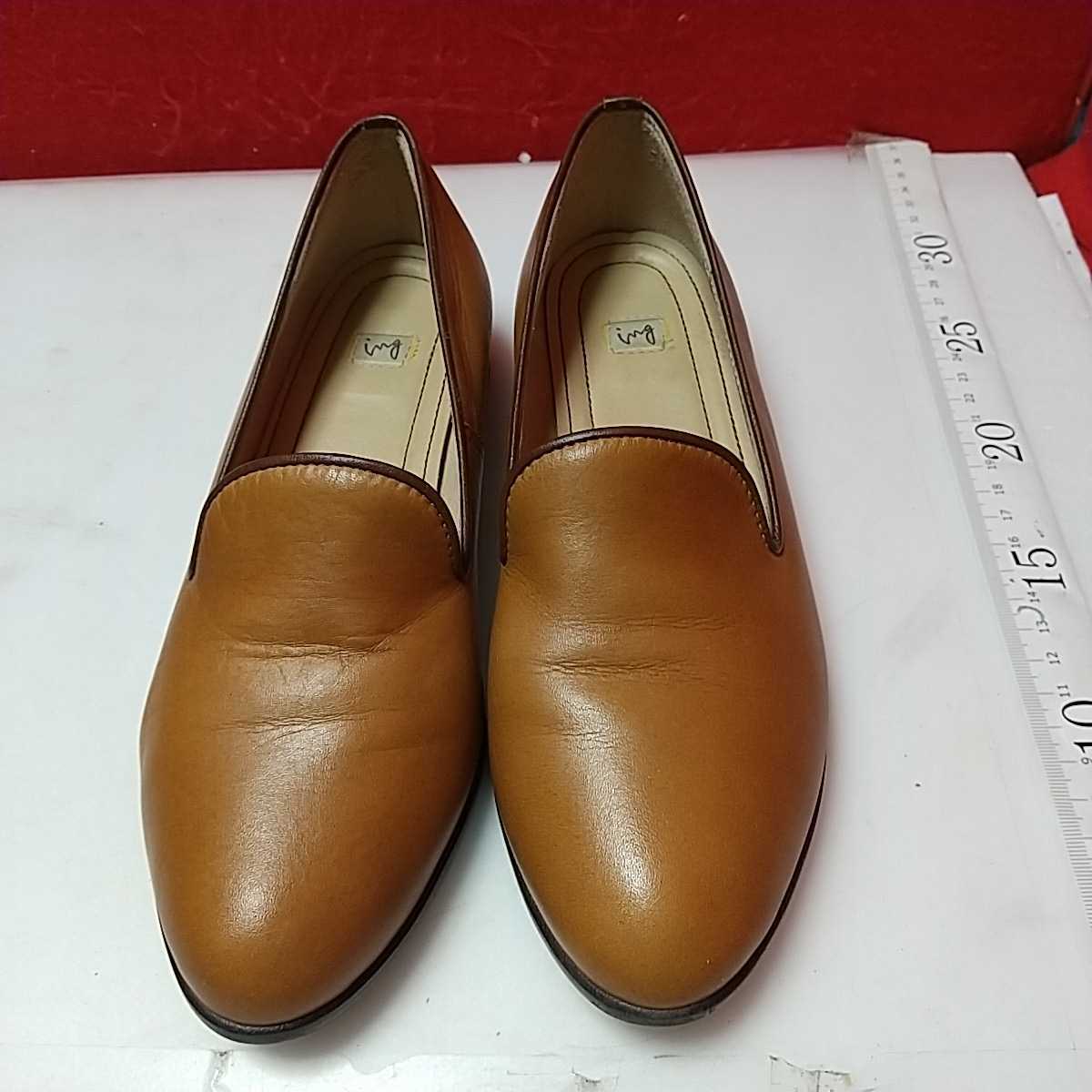 イング ing レディース ソフトレザー ローファーパンプス ブラウン 23.5cmEE(その他)｜売買されたオークション情報、yahooの商品情報をアーカイブ公開 - オークファン ...