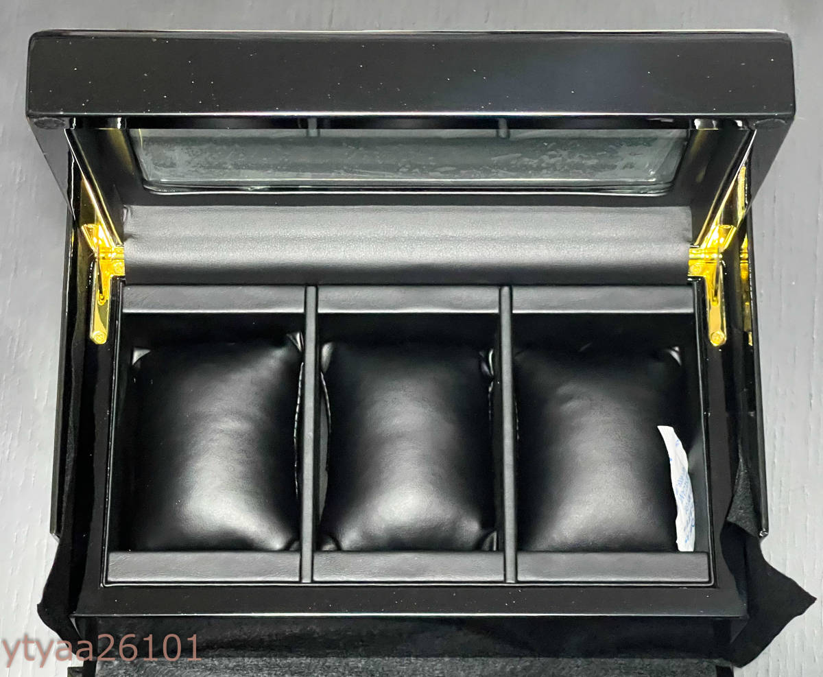 腕時計収納ケース IGIMI イギミ ウォッチボックス 木製 3本収納 窓付き レガーロ ネロ ブラック IG-ZERO 40A-1W(複数用 ...