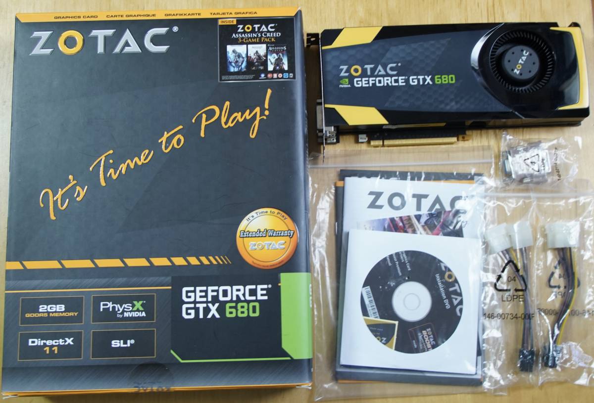 良品 ZOTAC GTX680 GDDR5 2GB 4K Metal対応 EFI GPUクロック1006MHz 2008-2012MacPro ...