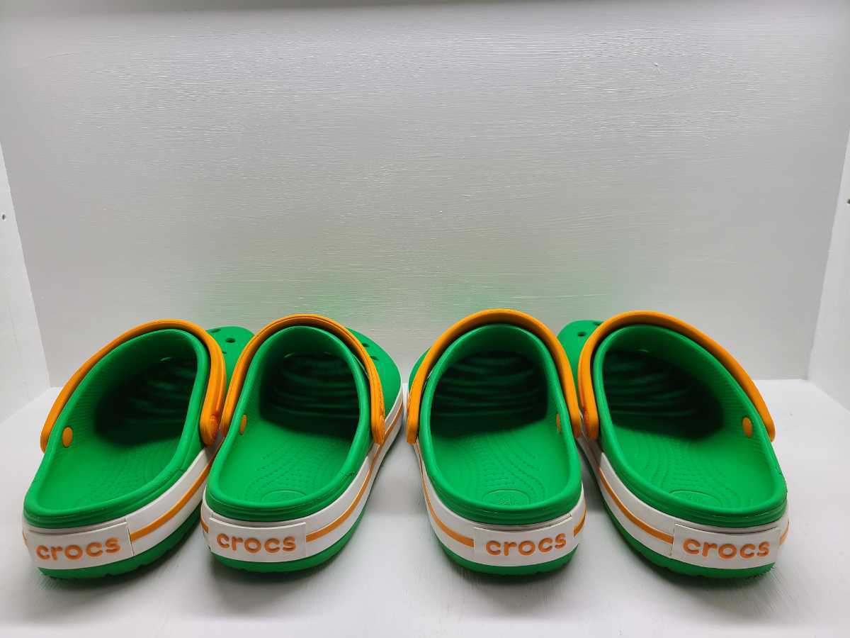 クロックス crocs クロックバンド crocband サイズ 23cm M5/W7 カラー grass green / white ...