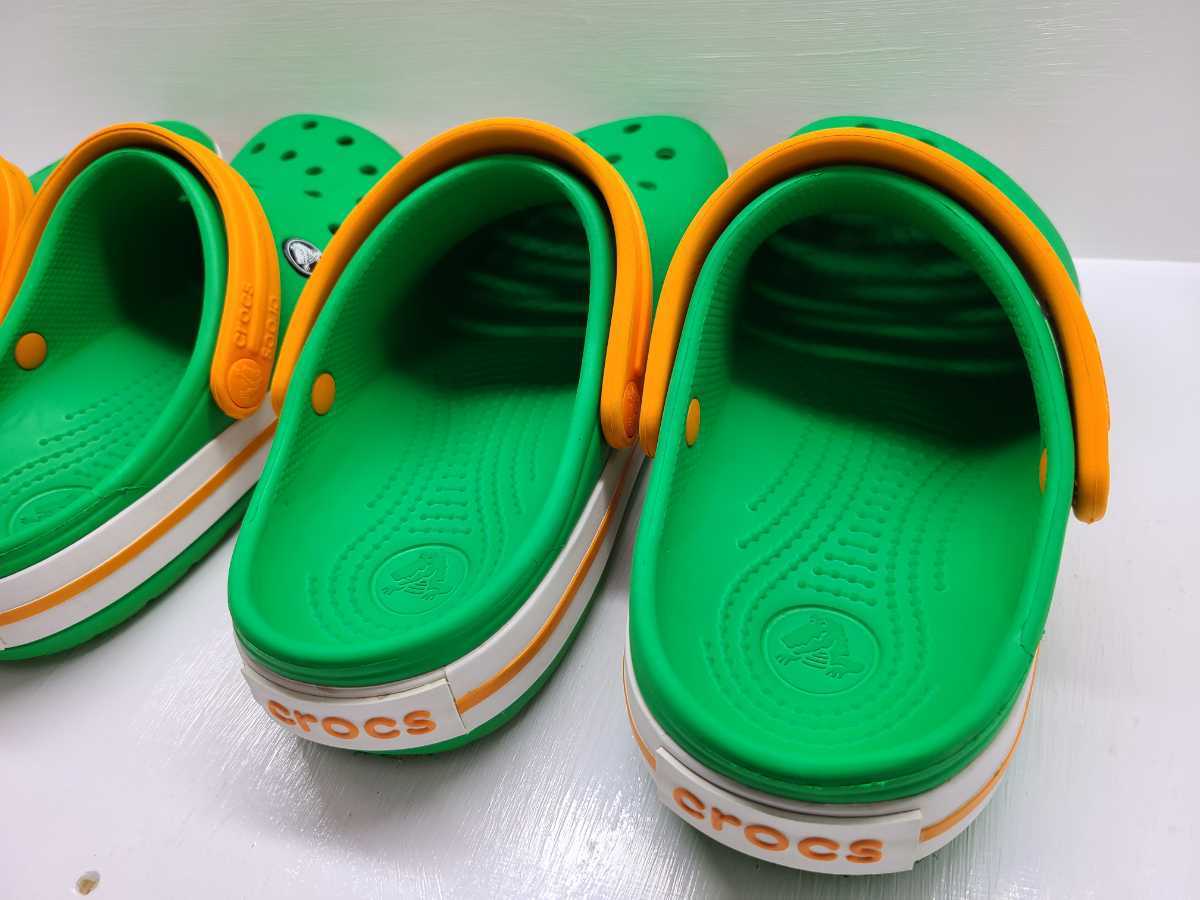クロックス crocs クロックバンド crocband サイズ 23cm M5/W7 カラー grass green / white ...
