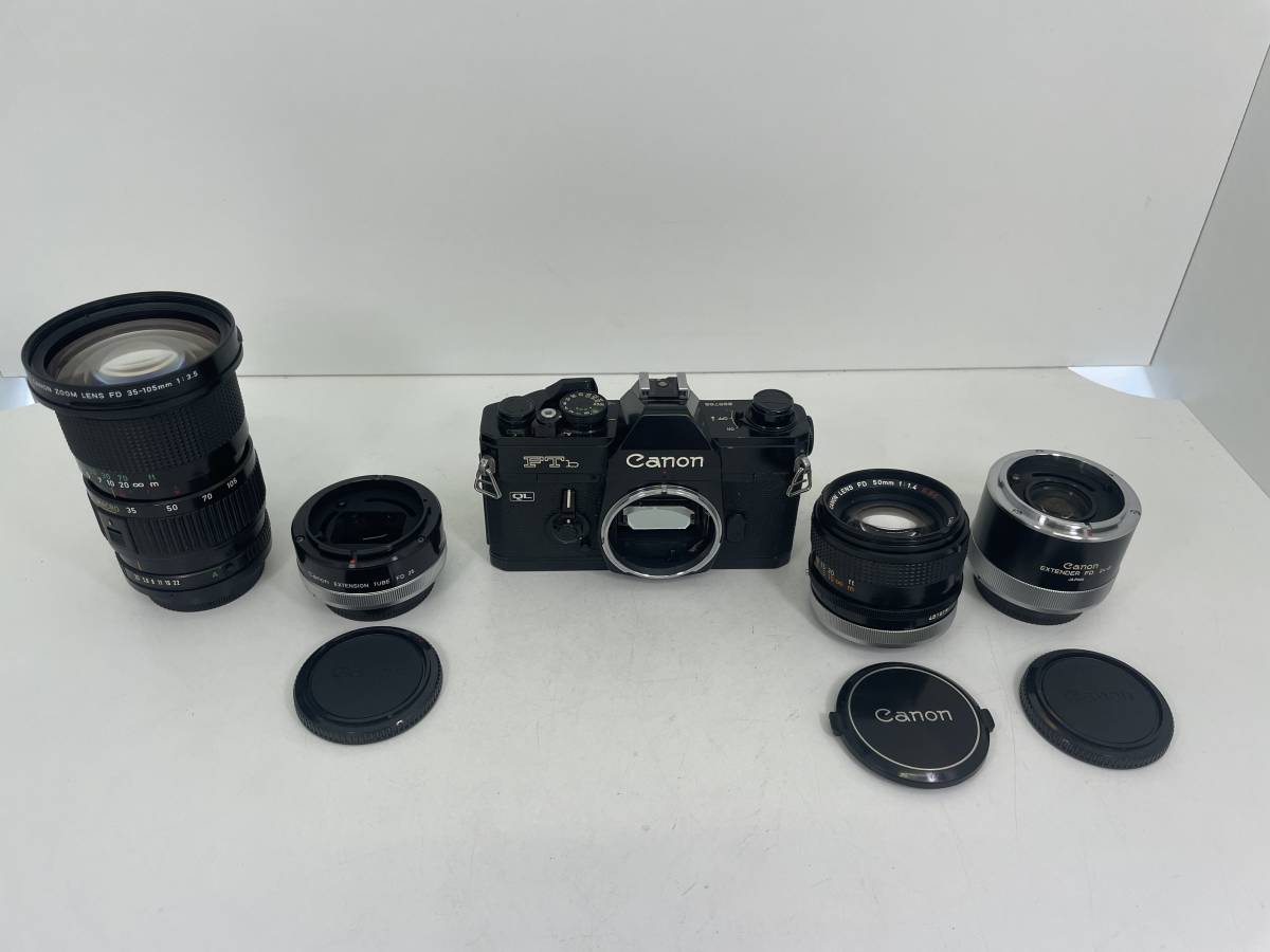 M0410-435 4991 1円 カメラレンズまとめ キャノン FTb Canon LENS FD 35-105mm 1:3.5/50mm ...