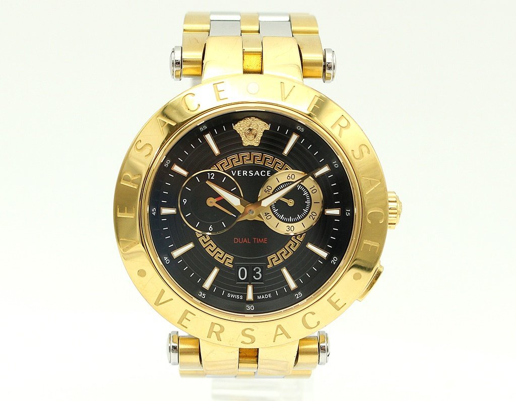 ヴェルサーチ Vレース デュアルタイム VEBV00519 クォーツ腕時計 メンズ VERSACE z22-2650 品 z_w(ヴェルサーチ ...