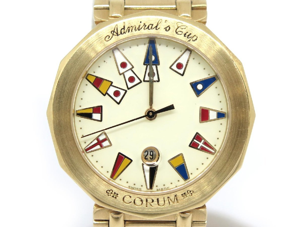 1円〓03楽市〓 CORUM コルム K18YG アドミラルズカップ メンズ QZ クオーツ 腕時計 39.810.56V85 110.6g 時計(コルム)｜売買されたオークション情報 ...