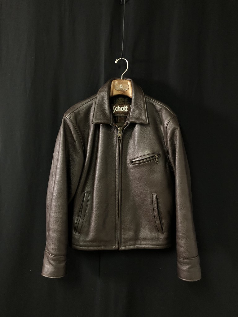 USA製 SCHOTT ショット シングルライダース 681 ステアハイド チェック裏地 レザージャケット サイズ40 ブラウン(ライダースジャケット)｜売買されたオークション情報、yahoo ...