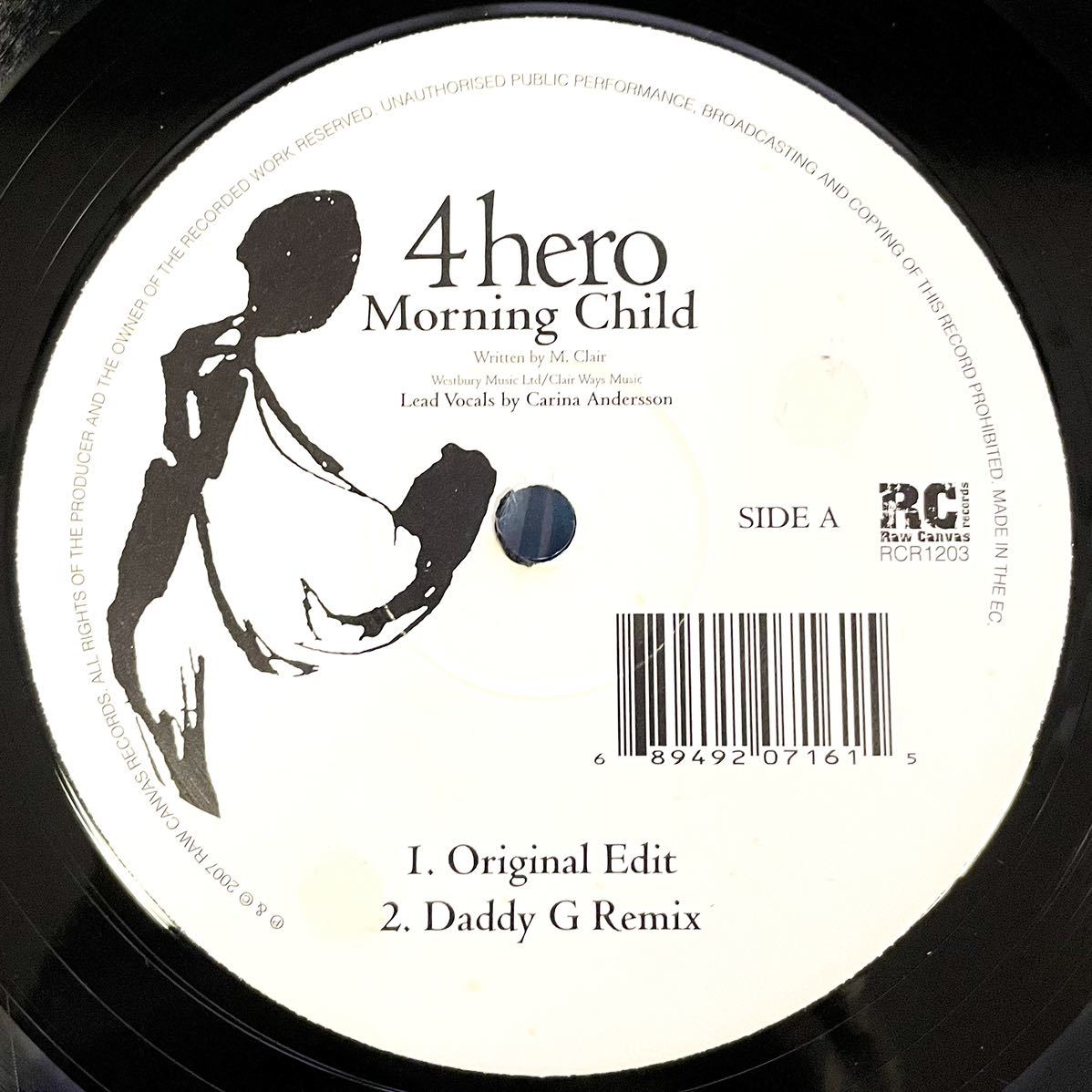 DRUM N BASS JAZZ SOUL 4 Hero / Morning Child / Raw Canvas Records RCR ...