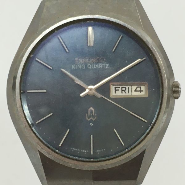 Z078-H11-158 SEIKO セイコー KING QUARTZ キングクォーツ デイデイト メンズ ブルーメタリック文字盤 ...