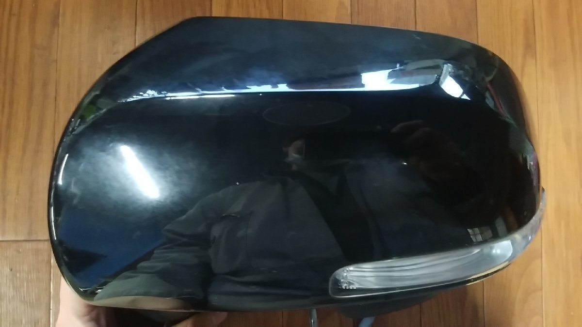 U#853 ヴォクシー ZRR70W ZS 2008年 電動格納左サイドウィンカードアミラー 7ピン 202 ブラック ノア ZRR75(ドア ...