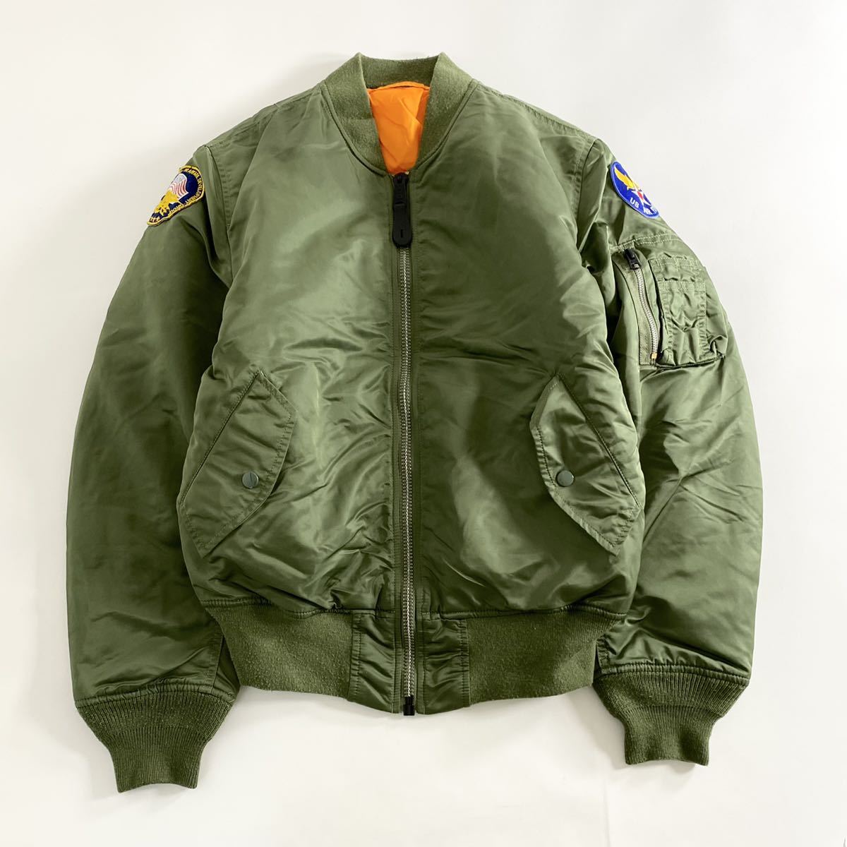 Gk23 ALPHA アルファ US AIR FORCE 復刻 リバーシブル MA-1 フライトジャケット S カーキ メンズ 男性用 ...