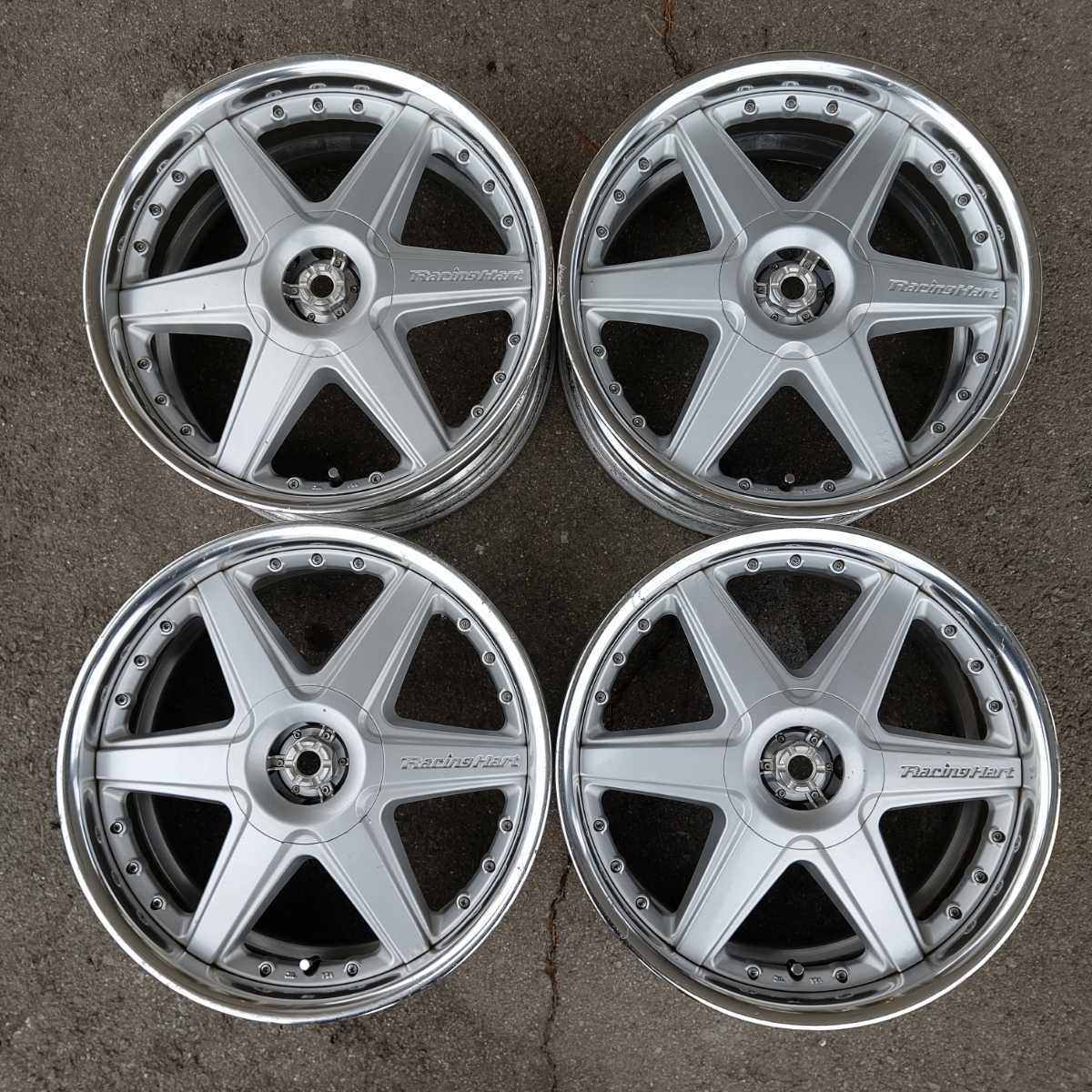 コンパクトカー アクア bB Racing Hart レーシングハート 4本 7.5J off40 PCD100 114.3 4穴マルチ ...