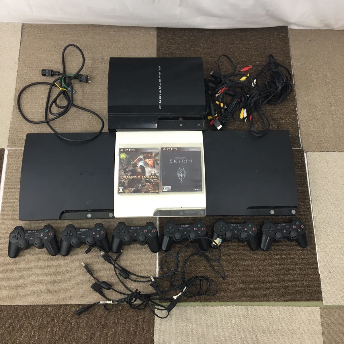 PlayStation3まとめ四点セット＋カセット付き PS3本体 プレイステーション3 SONY CECH-2000A CECH-2500A ...