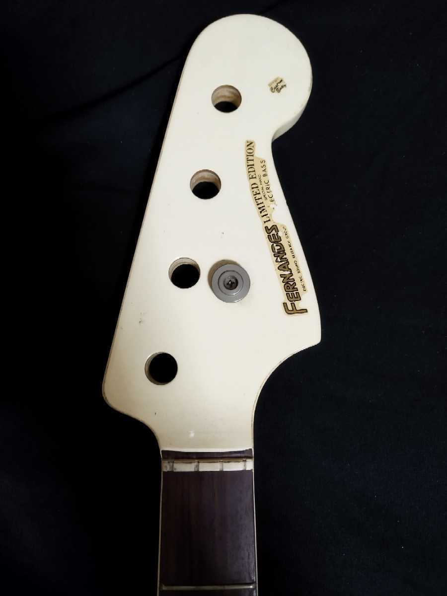 マッチングヘッド Fernandes ベース ネック Fender ホワイト Made in japan MIJ 検 revival 亀田誠治 Fender Jazz bass 東海 ...