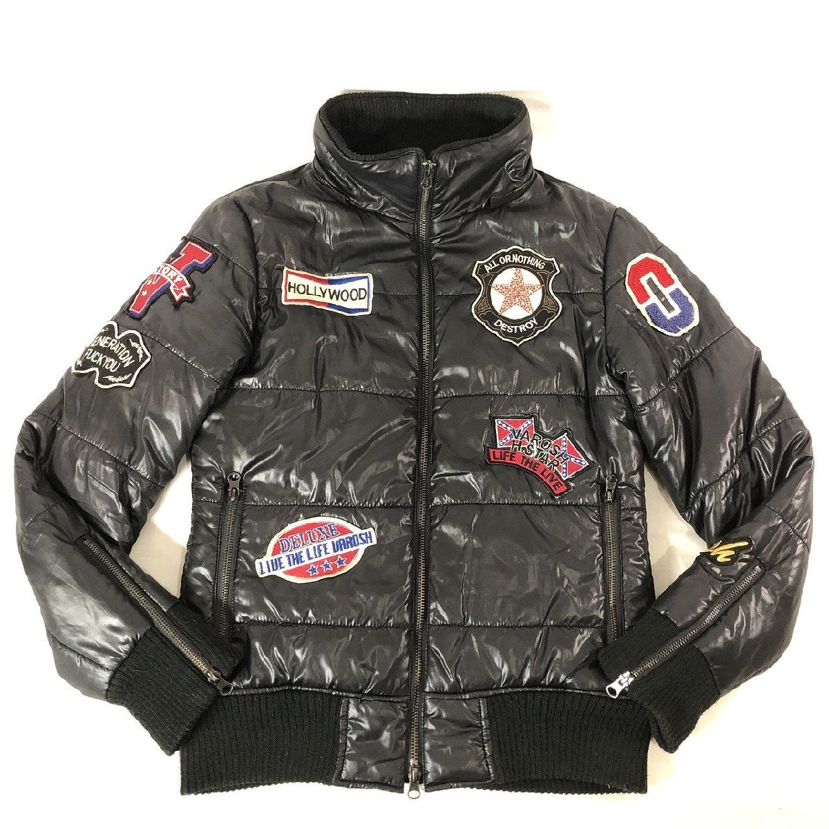Varosh メンズ 中綿 ジップアップ ジャケット 黒 S 送料510円(Sサイズ)｜売買されたオークション情報、yahooの商品情報を ...
