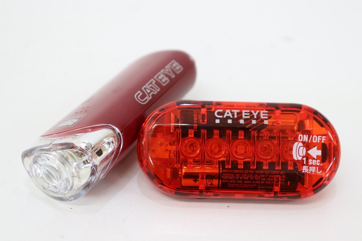 CATEYE キャットアイ OPTI CUBE HL-EL140 電池式 フロントライト／OMNI3 TL-LD135 電池式 リアライト ...