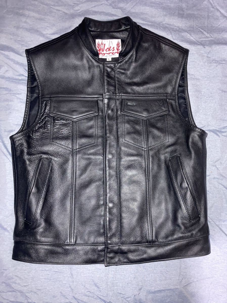 Lil Joes Leathers リルジョー リルジョーズ レザー 4-POCKET VEST SOA サンオブアナーキー バイカー クラブ ...