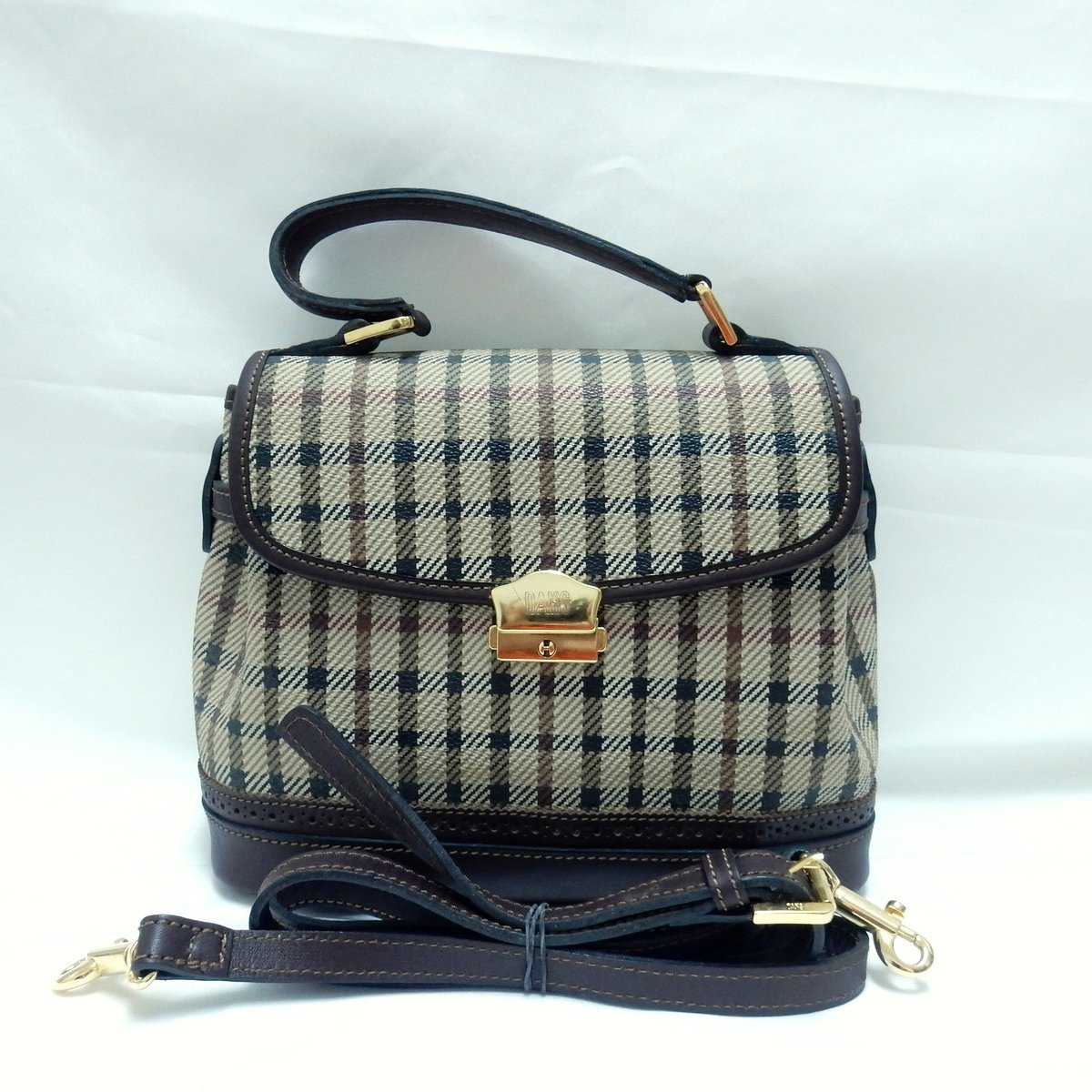 ダックス DAKS チェック柄 レディース ハンドバッグ ショルダーバッグ 2way レトロ /2212B(女性用)｜売買されたオークション情報、yahooの商品情報をアーカイブ公開 ...