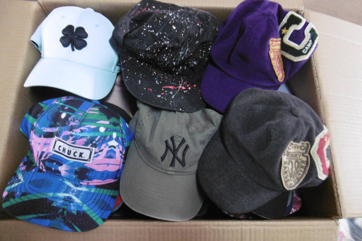 CUP HUT 一円スタート 帽子 大量 まとめ 色々 48個 adidas CHUCK CAPECOD ROUTE66 Jimny ...