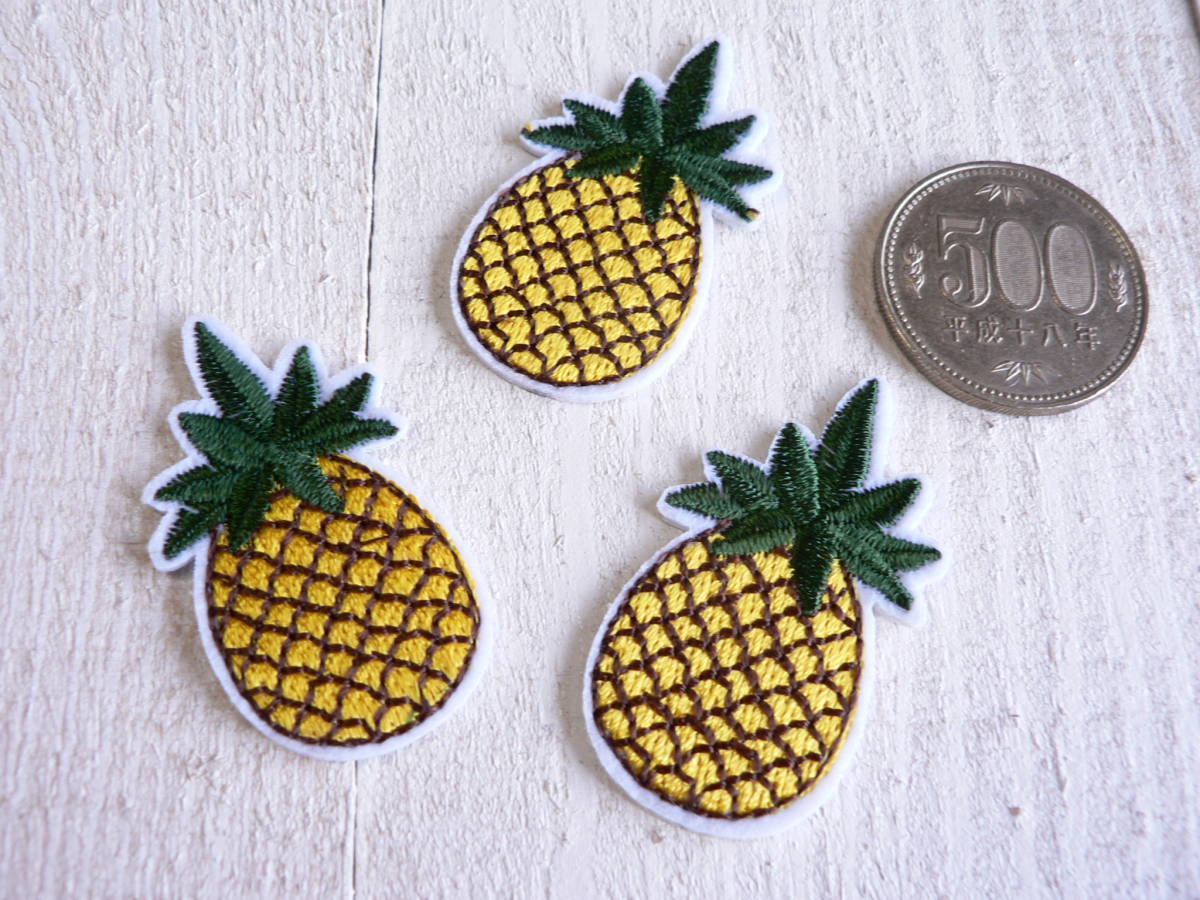 アイロンワッペン ワッペン パイナップル 3枚 フルーツ 送料63円(ワッペン)｜売買されたオークション情報、yahooの商品情報をアーカイブ ...