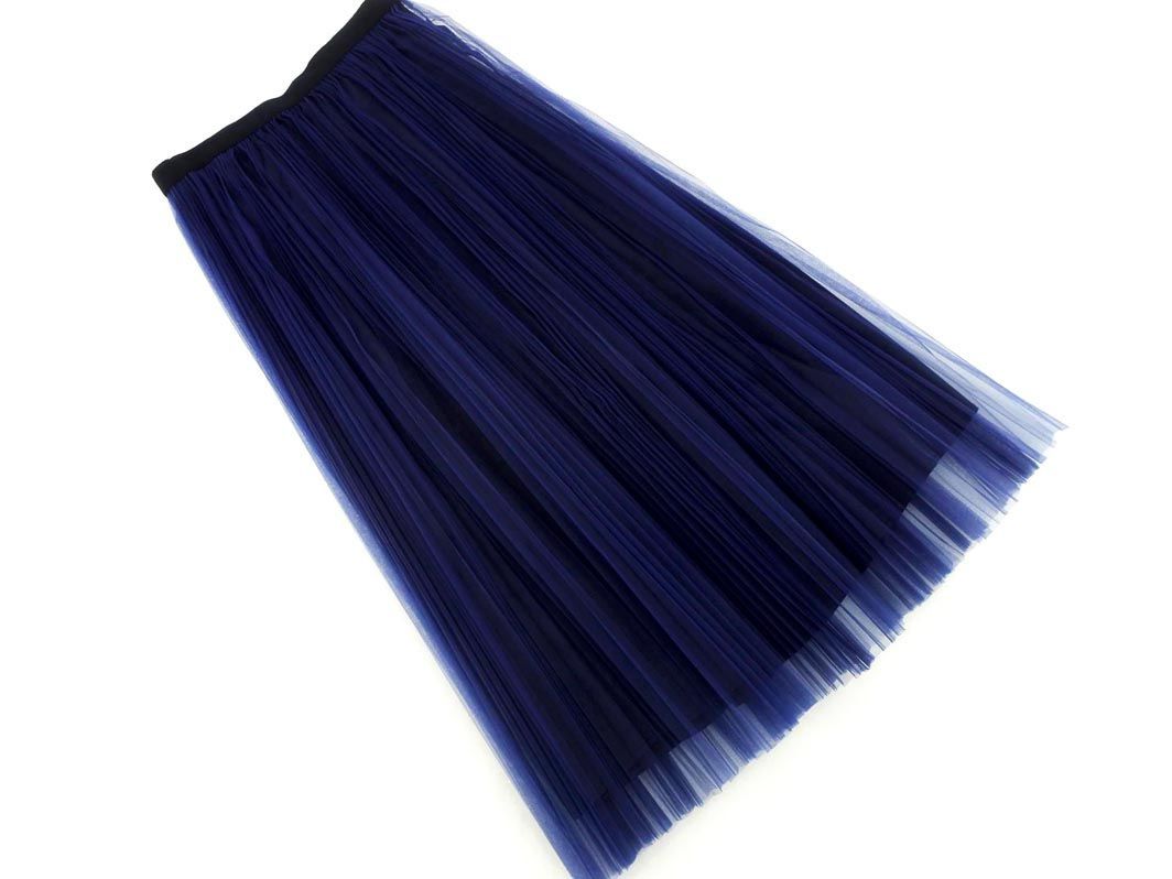 ネコポスOK MUVEIL WORK ミュベールワーク チュール プリーツ スカート size36/紺 dbc1 レディース(女性用)｜売買されたオークション情報、yahooの商品情報を ...