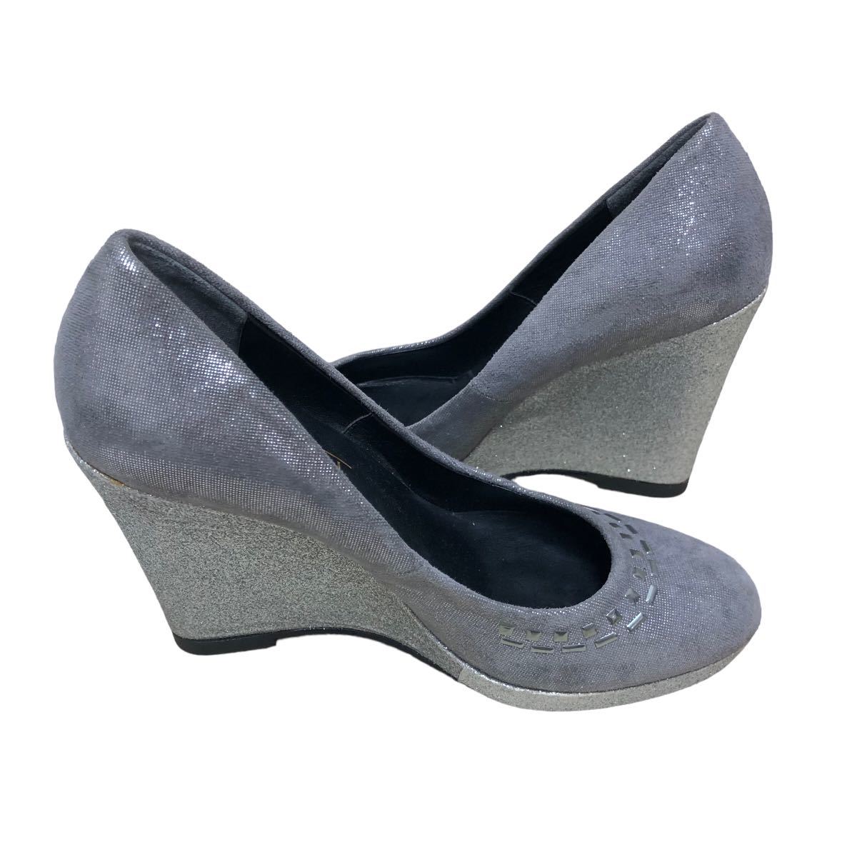 AE510 POOL SIDE プールサイド レディース ウェッジソールパンプス 22.5cm シルバー ラメ 良好 日本製(シルバー系)｜売買されたオークション情報、yahooの商品情報を ...