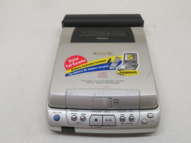AIWA XP-KM80 CD/VIDEOプレーヤー アイワ ポータブル VCDウォークマン DVD バッテリー付き ジャンク 64920 ...