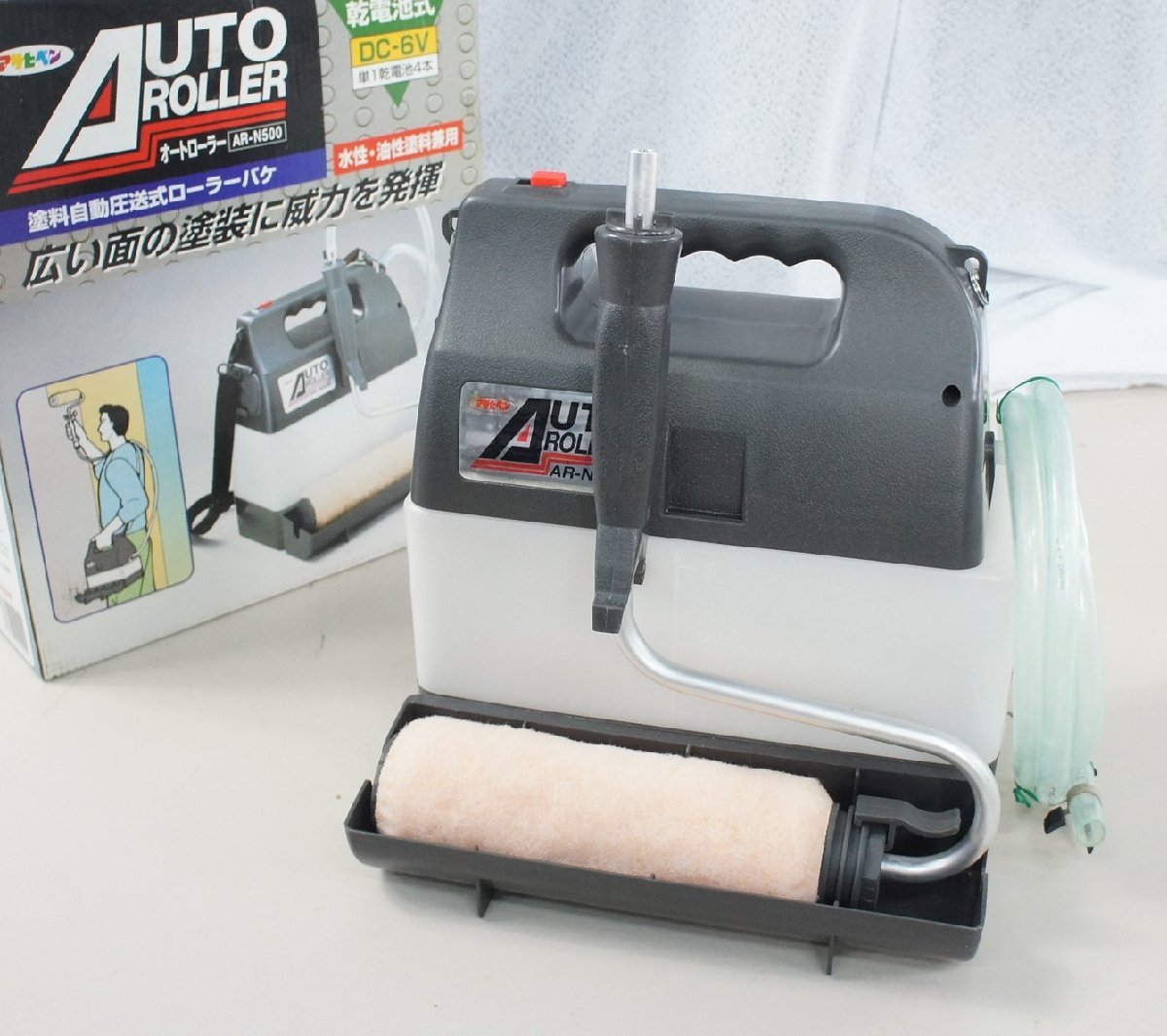 02 アサヒペン オートローラー AR-N500 AUTO ROLLER 塗料タンク：3.2L ローラー幅：180mm 油性塗料可 ...
