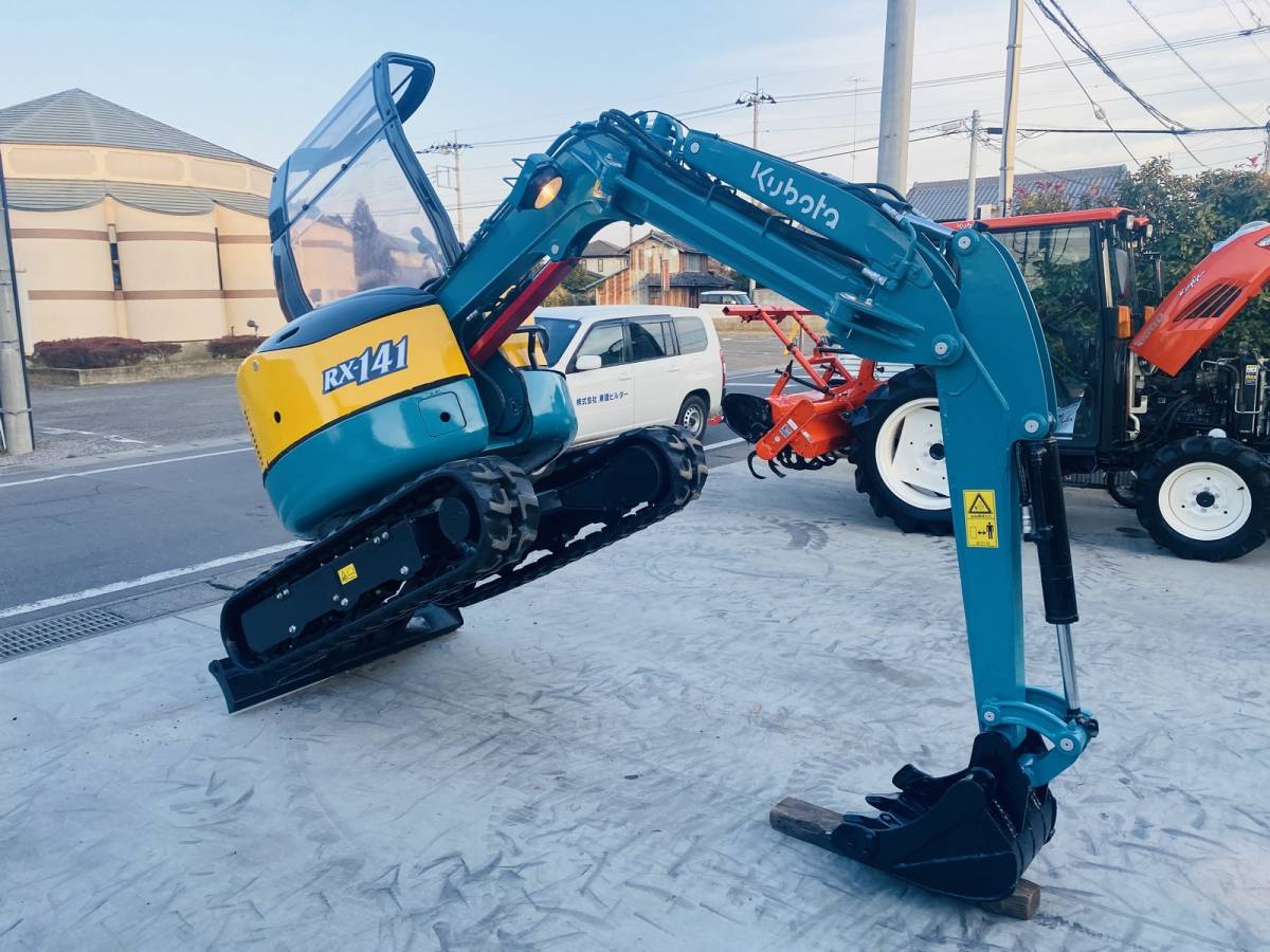 KUBOTA クボタ建機 RX-141 小旋回バックホー ミニショベル RX141 キャノピ付 稼働時間 674h(建設機械、重機)｜売買され ...