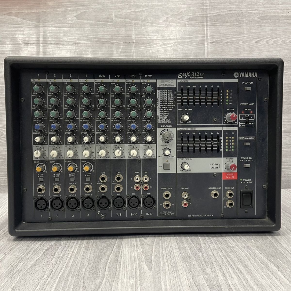 Y348-U31-572 YAMAHA ヤマハ EMX212S ボックス型パワードミキサー 12チャンネル 200W+200W出力 デジタル ...