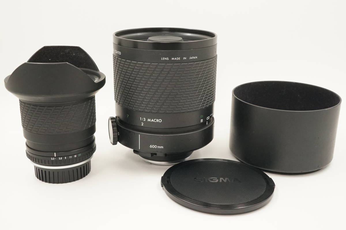 1250 SIGMAシグマ ZOOM 21-35mm F3.5-4.2 MIRROR-TELEPHOTO 600mm F8 MULTI ...