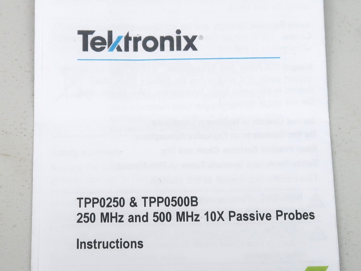 AM43612-768 Tektronix/テクトロニクス TPP0500B 受動電圧プローブ 4本セット 返品保証あり(その他)｜売買された ...