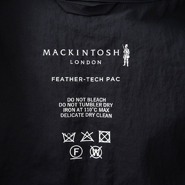 6.9万 マッキントッシュロンドン OLMETEX 撥水 スプリング コート 38 M 黒 J41425 FEATHER-TECH PAC ...