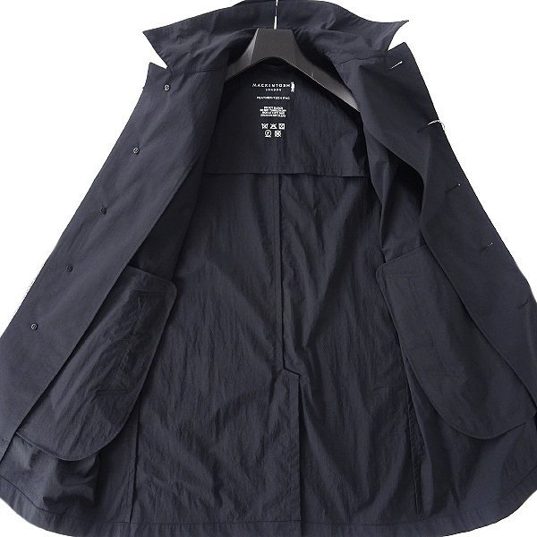 6.9万 マッキントッシュロンドン OLMETEX 撥水 スプリング コート 38 M 黒 J41425 FEATHER-TECH PAC ...