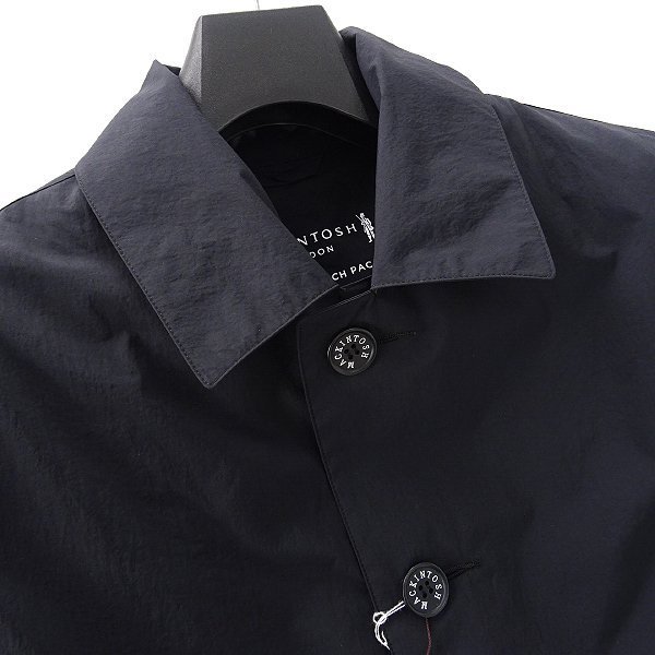 6.9万 マッキントッシュロンドン OLMETEX 撥水 スプリング コート 38 M 黒 J41425 FEATHER-TECH PAC ...