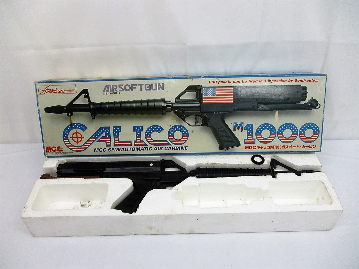 2971Y MGC キャリコ M1000 ガスオート カービン CALICO ガスガン エアーソフトガン American ...