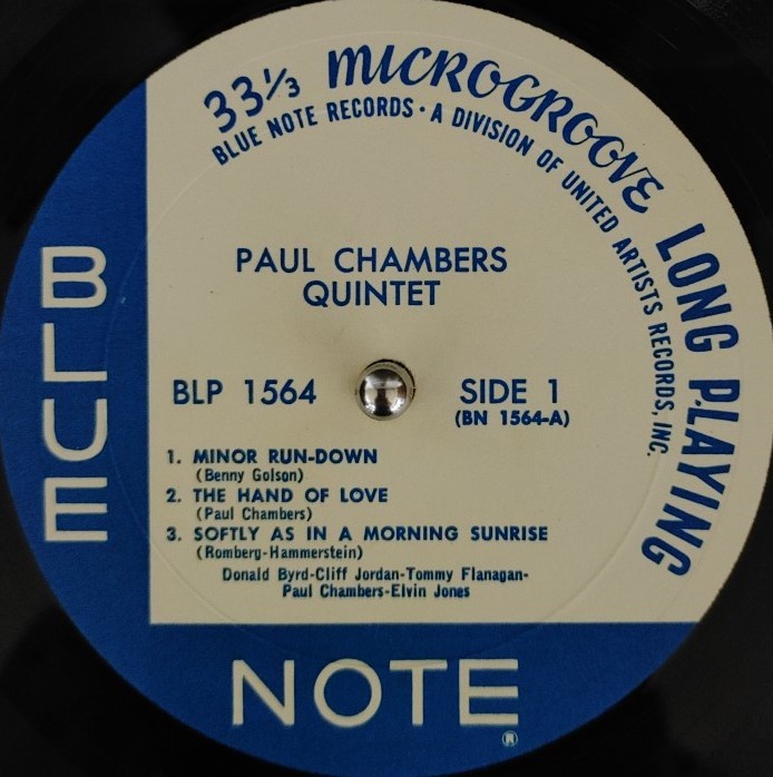 BLUE NOTE 青白UA MONO盤LP PAUL CHAMBERS QUINTET Donald Byrd Cliff Jordan ...