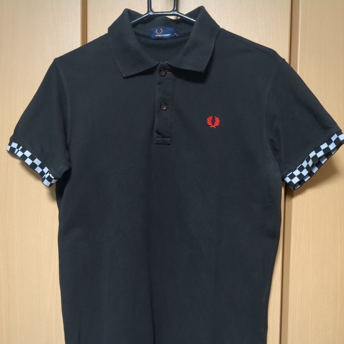 FRED PERRY フレッドペリー ポロシャツ ブラック×チェッカーフラッグ L／モッズ スカ oi パンク(ポロシャツ)｜売買された ...