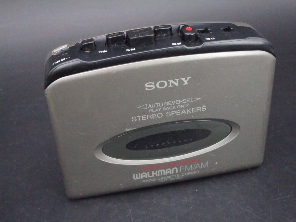 送料350円 通電OK ソニー SONY ラジオ付 ステレオ カセットレコーダー WALKMAN WM-GX322 テープX RRBG(録音 ...