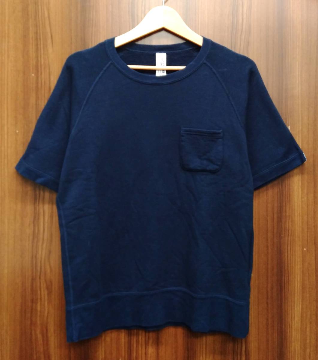 LOOPWHEELER × BEAMS PLUS / ループウィラー ビームスプラス Extra Light Short Sleeve Sweat 半袖 スウェット ラグランスリーブ ネイビー ...