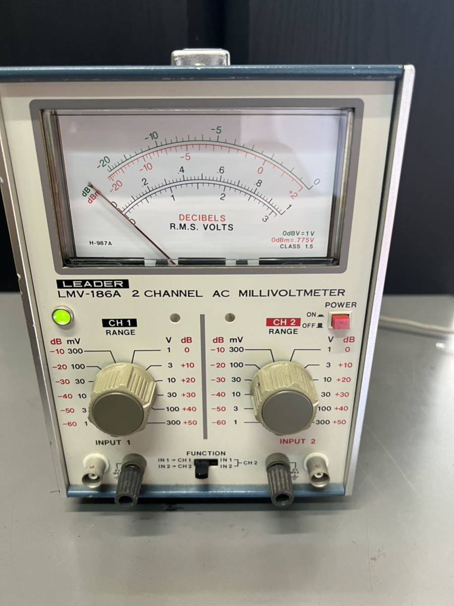 LEADER リーダー電子 LMV-186A ミリボルトメーター ミリバル 2CHANNEL AC MILLIVOLTMETER 測定器(電気 ...
