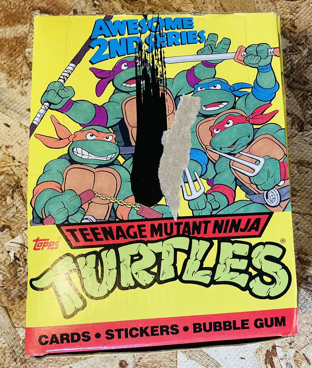 90' vintage Topps Teenage Mutant Turtles CARDS STICKERS 2nd Series ビンテージ忍者ミュータントタートルズ 1BOXセット ...