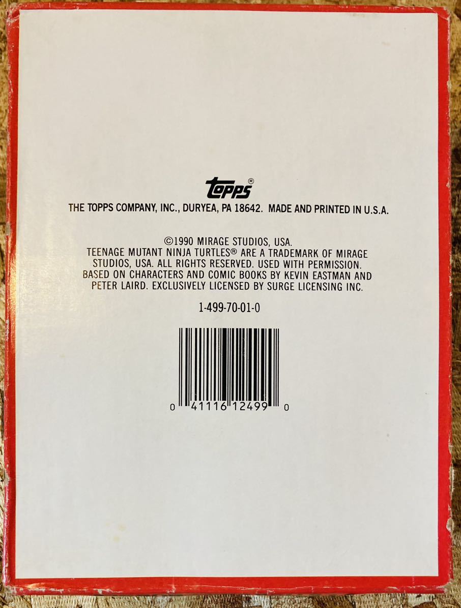 90' vintage Topps Teenage Mutant Turtles CARDS STICKERS 2nd Series ビンテージ忍者ミュータントタートルズ 1BOXセット ...