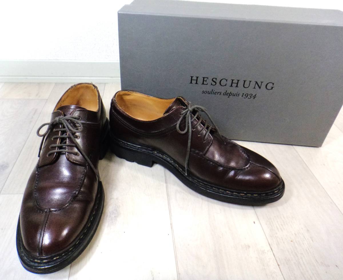 HESCHUNG エシュン Uチップシューズ フランス製 ビジネスシューズ サイズ6 約25㎝(25.0cm)｜売買されたオークション情報 ...