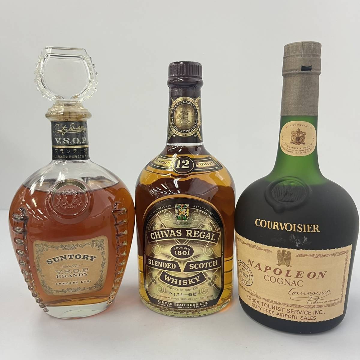 E284101 082 -652/MY3000 千葉県内のみ発送 お酒 3点まとめ SUNTORY VSOP BRANDY/CHIVAS ...
