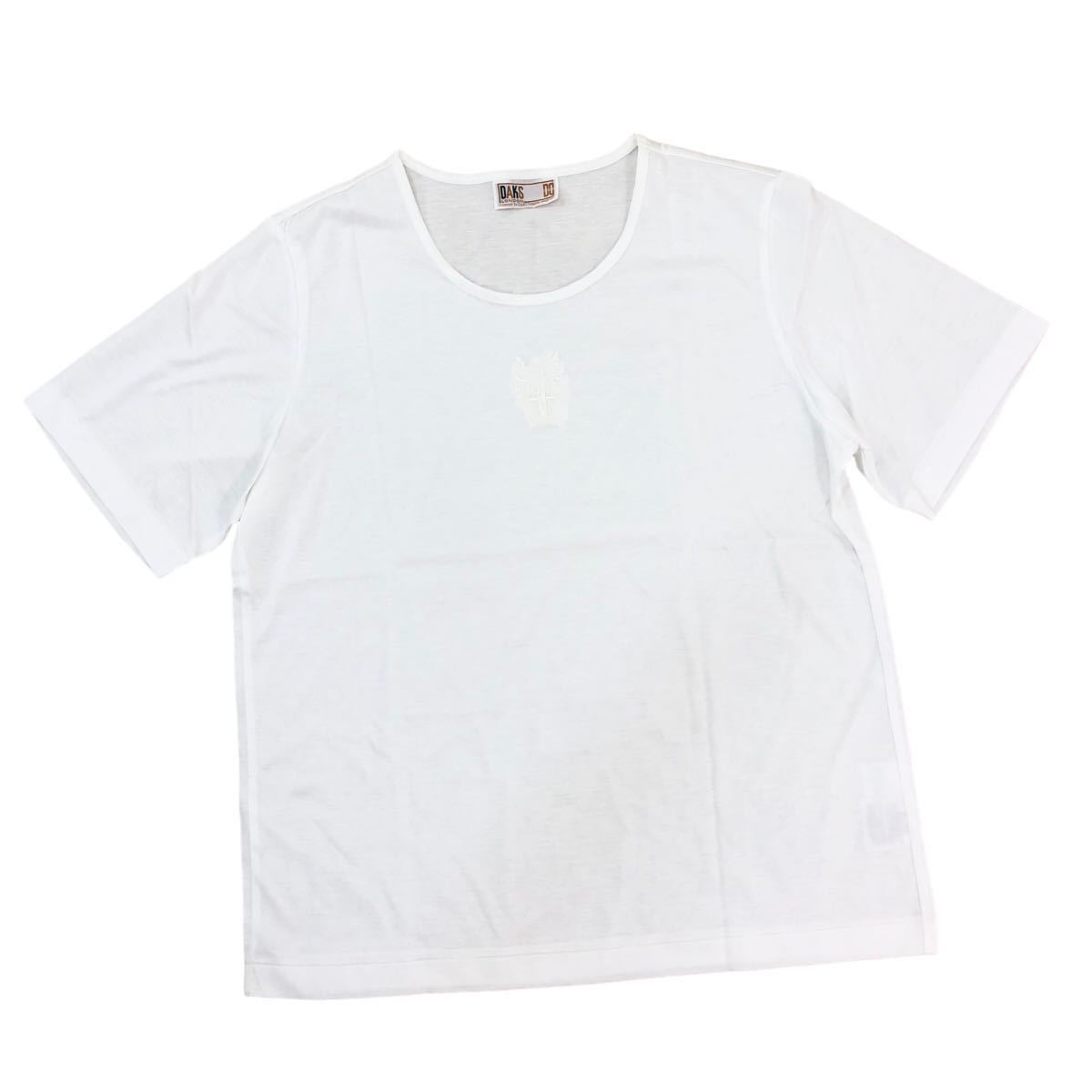 m404-252 ほぼ DAKS ダックス 刺繍 半袖 Tシャツ シャツ カットソー プルオーバー トップス ホワイト レディース M 日本製(半袖Tシャツ)｜売買されたオークション情報 ...