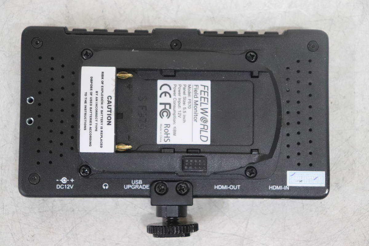 Y06/562 FEELWORLD F570 5.7インチ 外付けモニター ビデオカメラモニター 4K HDMI入力 ジャンク(アクセサリー ...