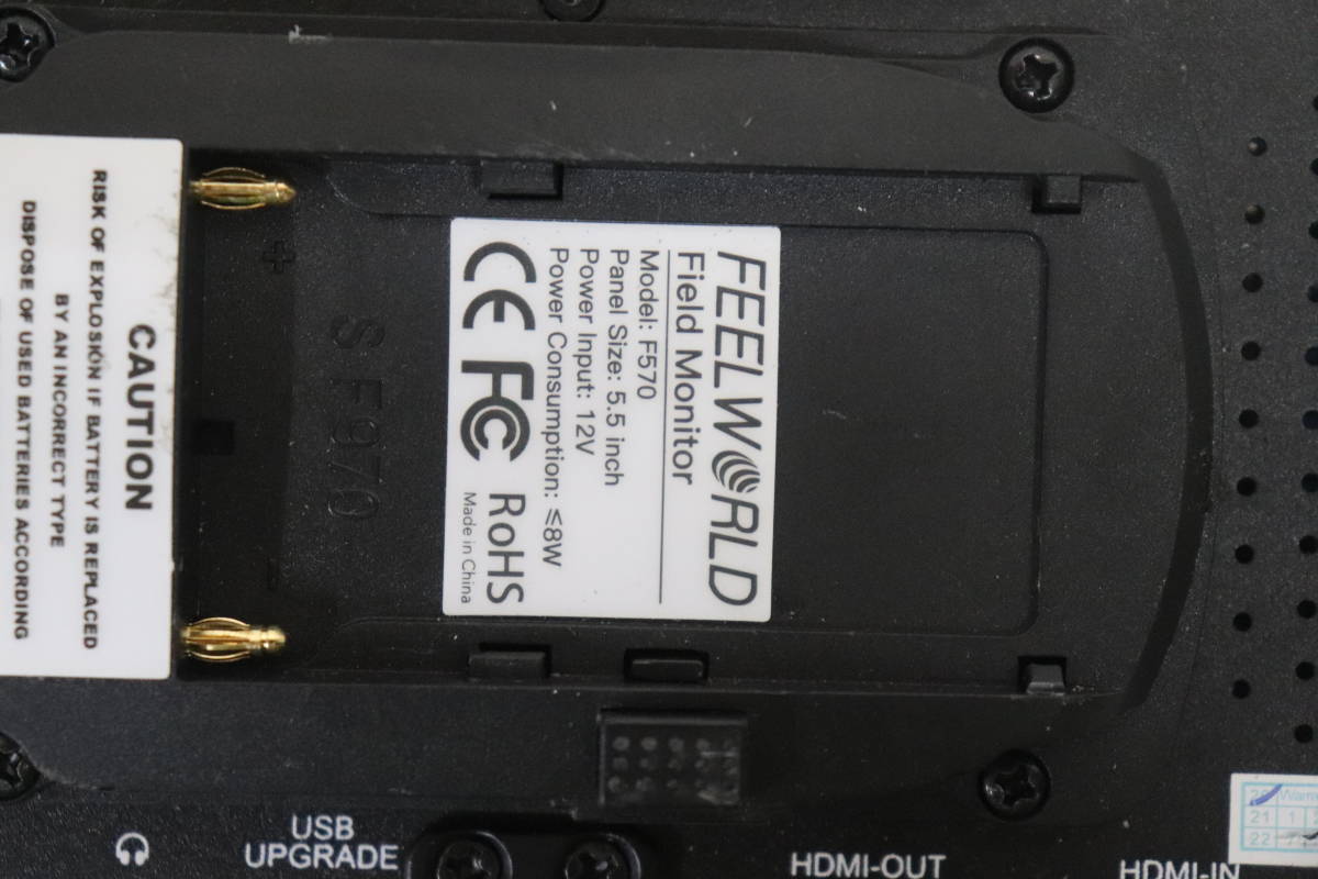 Y06/562 FEELWORLD F570 5.7インチ 外付けモニター ビデオカメラモニター 4K HDMI入力 ジャンク(アクセサリー ...