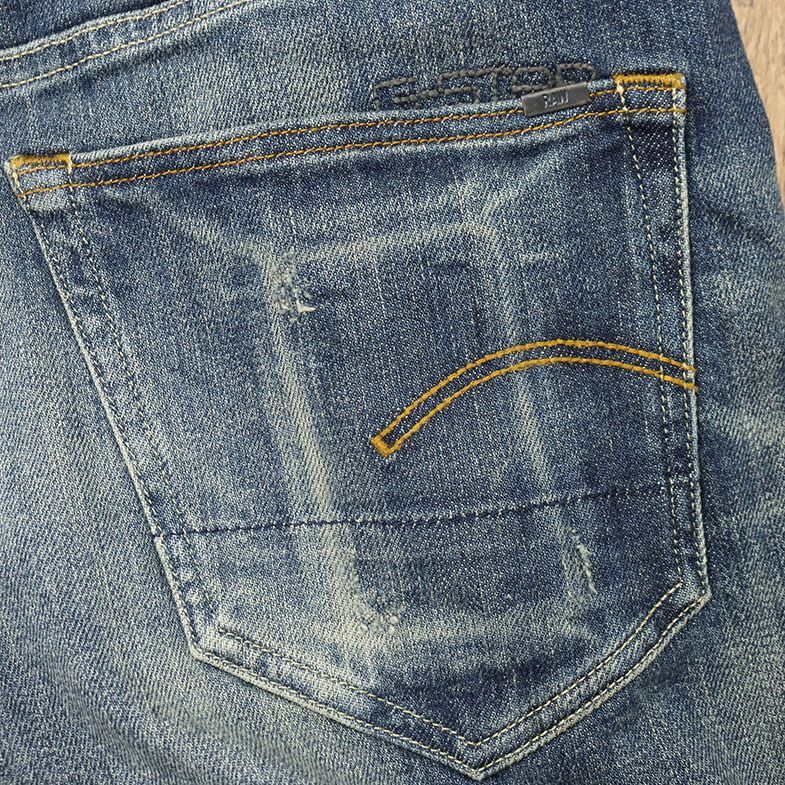 1円/G-STAR RAW/27インチ/美脚デニムパンツ 3301 SLIM 51001-6566-5543 ストレッチ ウォッシュ加工 ジーンズ /紺/ネイビー/ga246/(W28未満 ...
