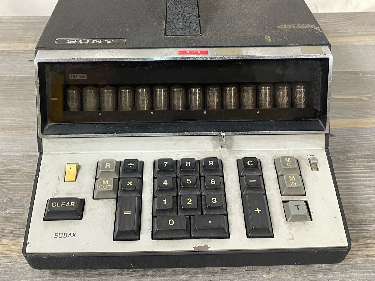 7137 レトロ ニキシー管電卓 SONY SOBAX ICC-500 SOLID STATE CALCULATOR 卓上電子計算機 ソニー ...